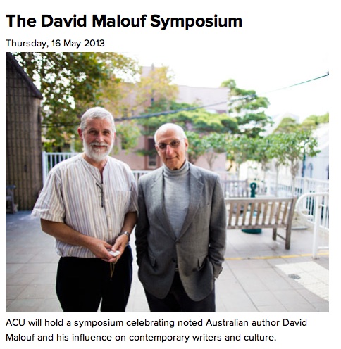 The David Malouf Symposium (at ACU) in Honour of David’s 80th Year ...